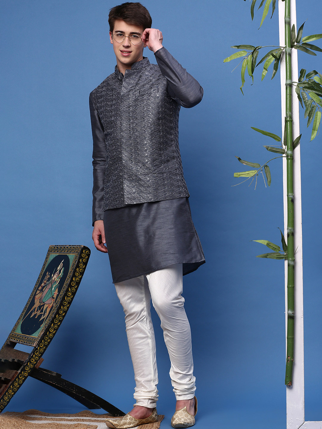 Bollywood Trends - $149.99 INDIAN DESIGNER KURTA PAJAMA JACKET SET BT ...