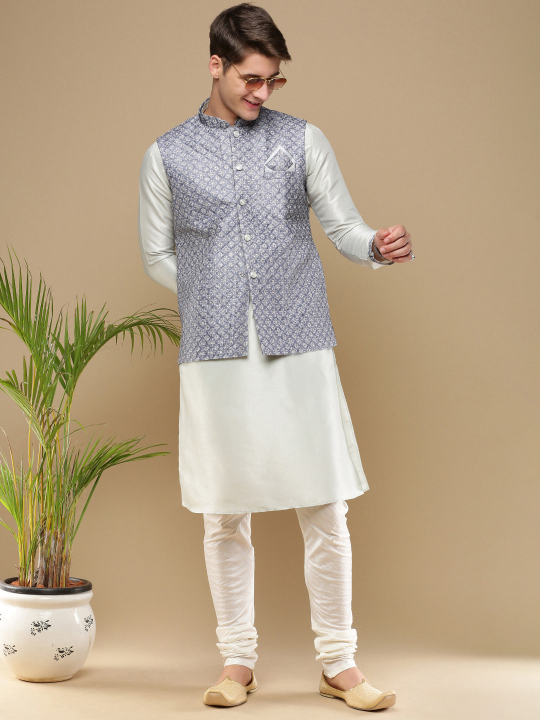 Bollywood Trends - $149.99 INDIAN DESIGNER KURTA PAJAMA JACKET SET BT ...