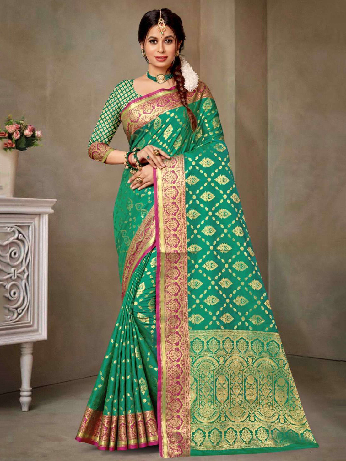 Bollywood Trends - $69.99 DESIGNER INDIAN SILK SAREE BT-SR-991341901-F ...